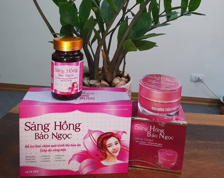 Viên uống Sáng Hồng Bảo Ngọc hỗ trợ làm chậm quá trình lão hóa da (30 viên)
